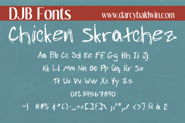 DJB Chicken Skratchez Font | wfonts.com - download free