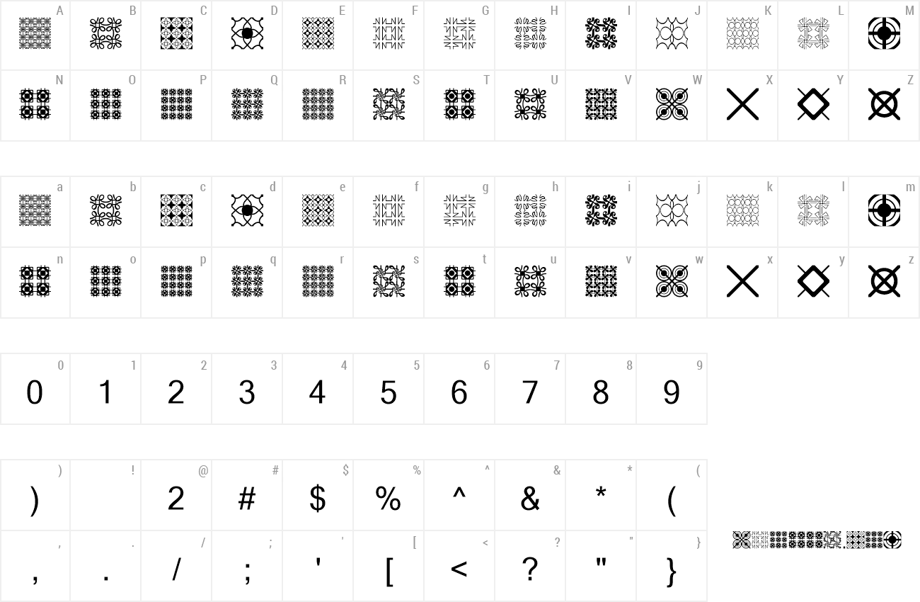 Seamless Patterns Font | wfonts.com - download free