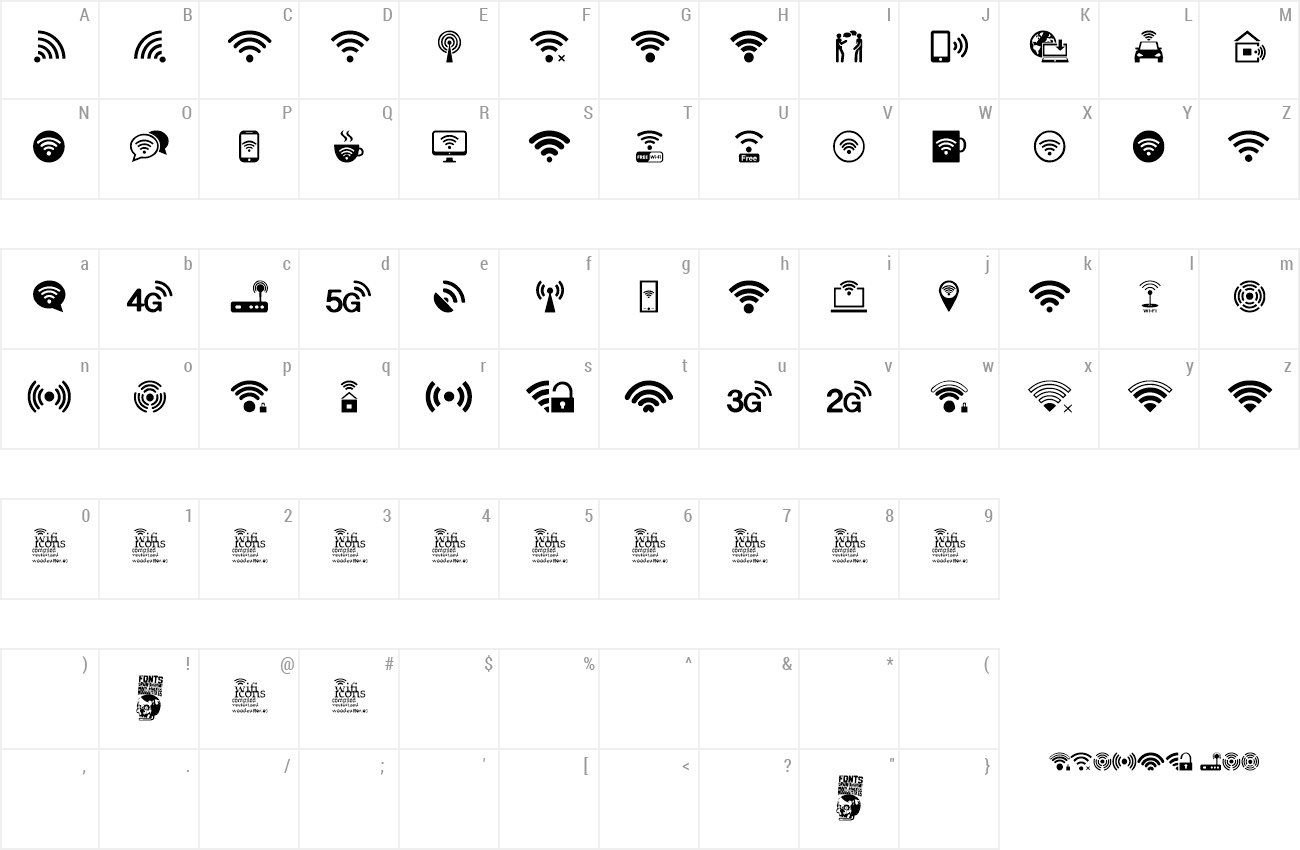 Wifi Icons Font | wfonts.com - download free