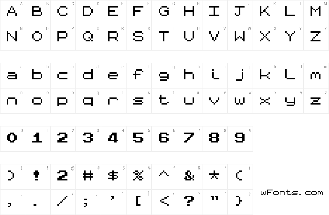 Bittypix Monospace Font | wfonts.com - download free