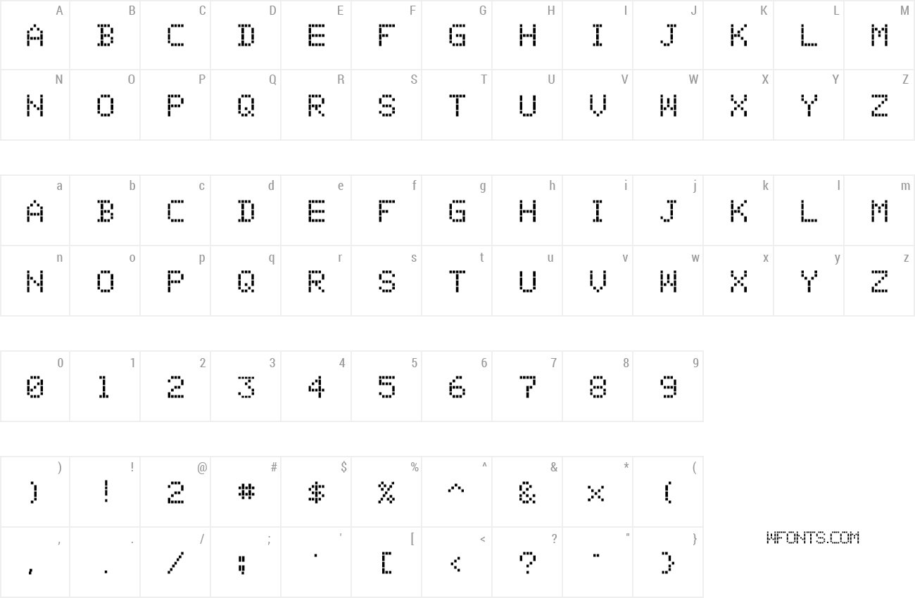 01 Digit Font | wfonts.com - download free