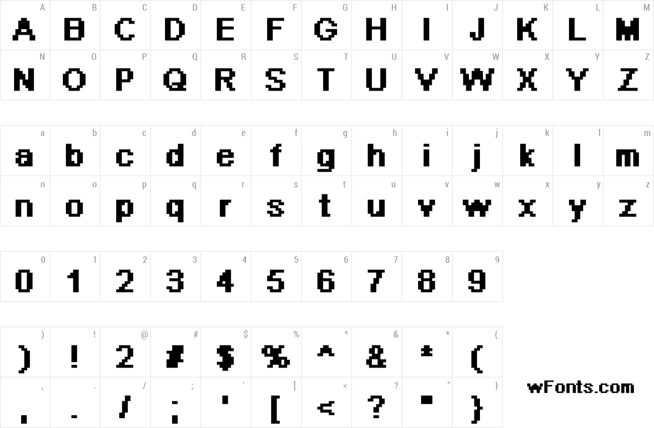 Download Free Font Pixel Arial 11