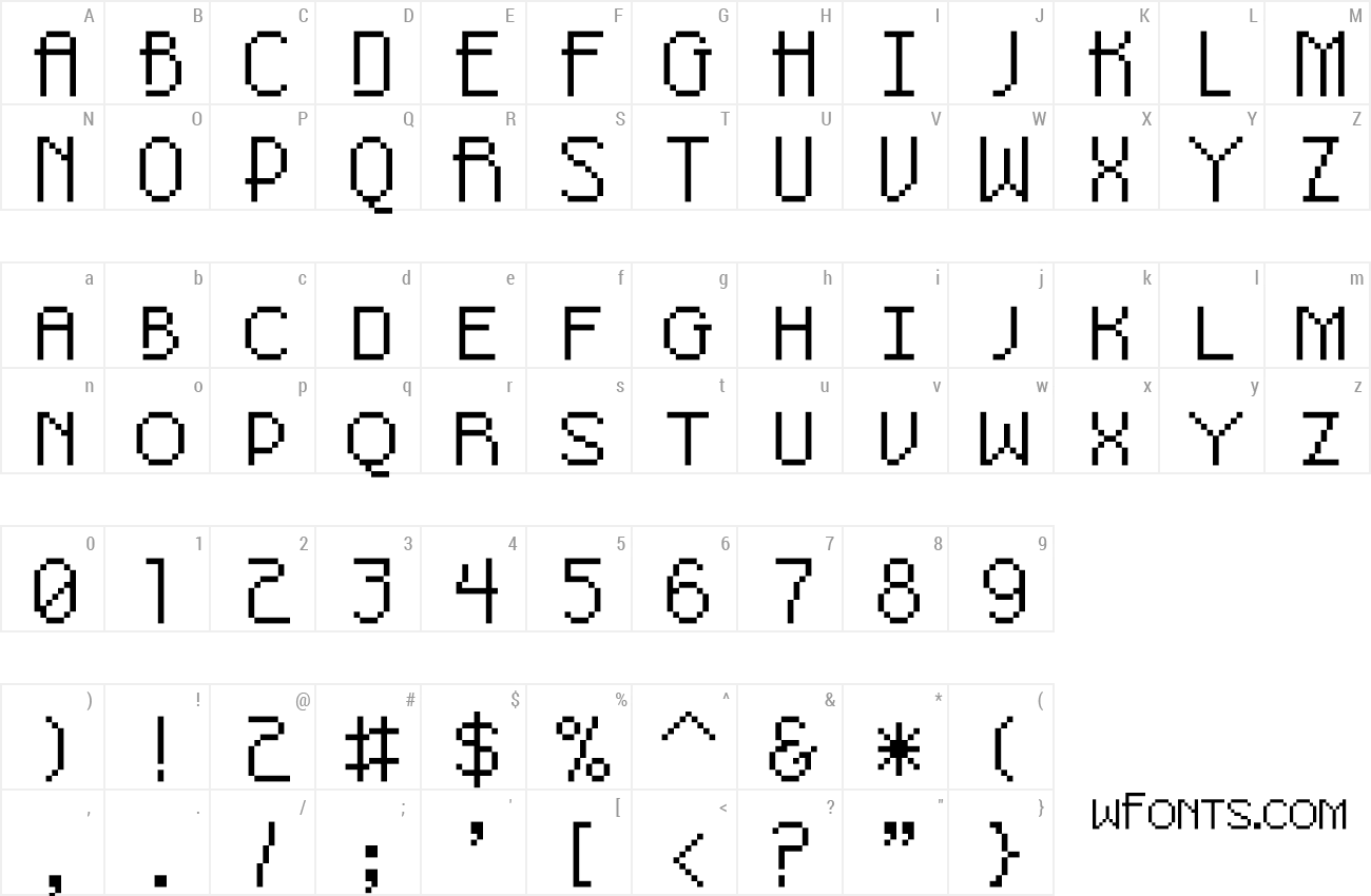 Pixel-Noir Font | wfonts.com - download free