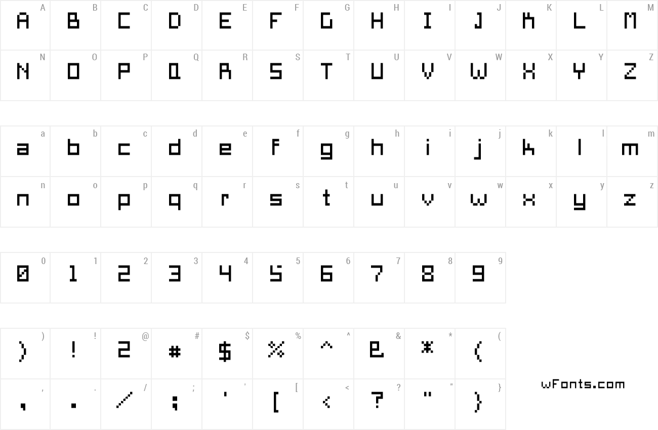 Pixel Square Font | wfonts.com - download free