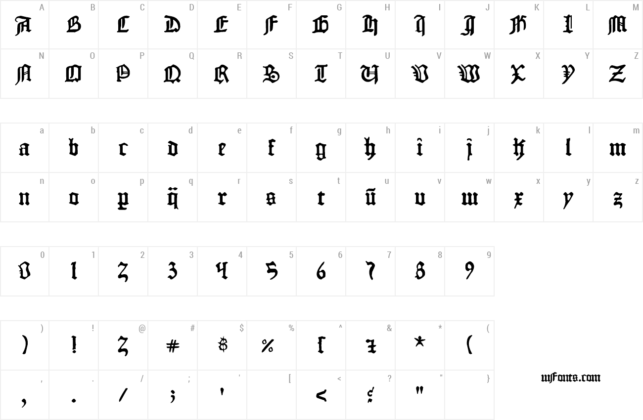 1454 Gutenberg Bibel Font | wfonts.com - download free