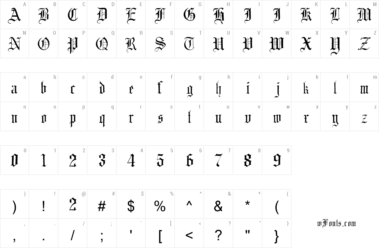 English Gothic, 17th c. Font | wfonts.com - download free