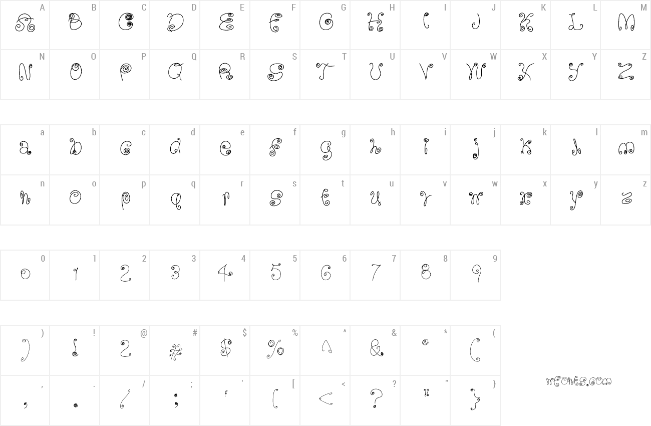 SquigglyLittleWiggly Font | wfonts.com - download free