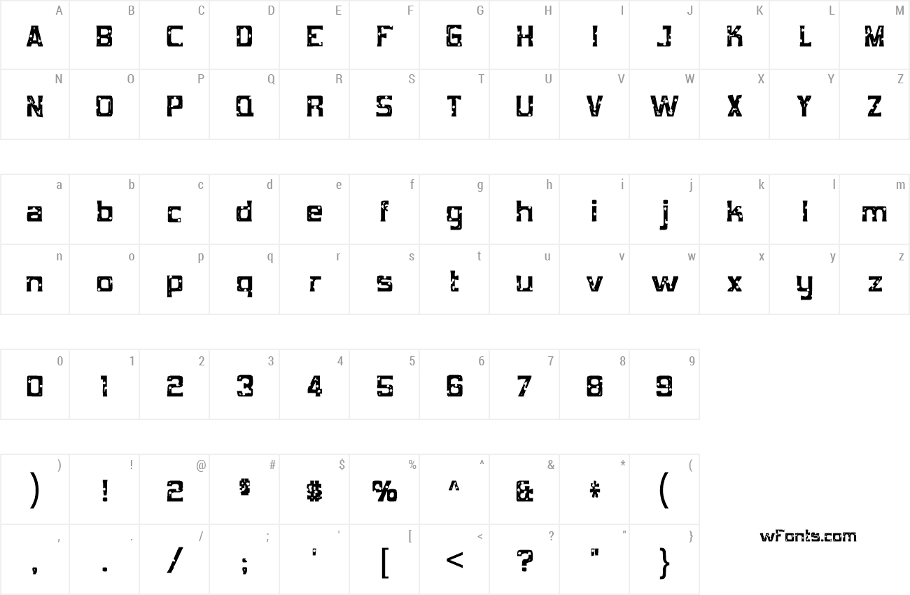 Mob Concrete Font | wfonts.com - download free