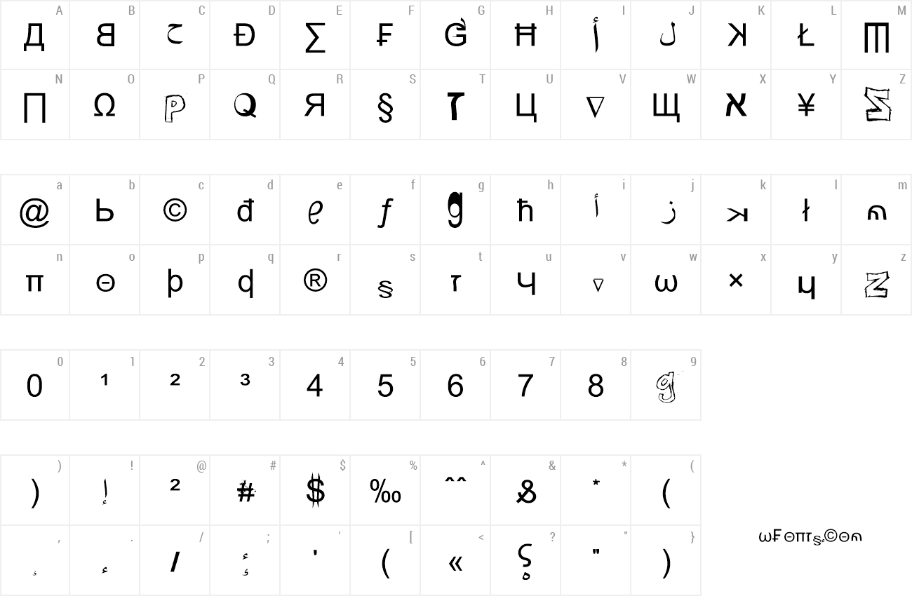 Weird Tucan-Noobs from Saint Se Font | wfonts.com - download free