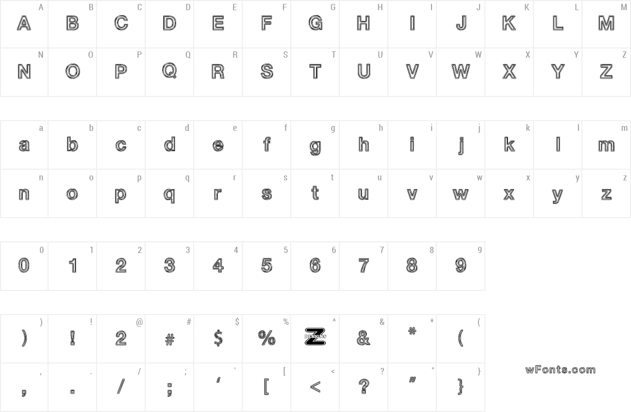 White Outlines Font | wfonts.com - download free
