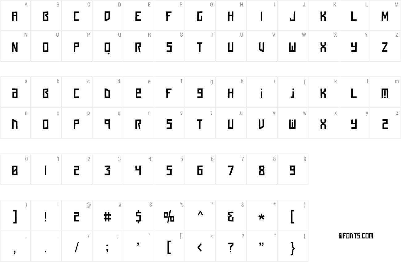 Squaren Daren NC Font | wfonts.com - download free