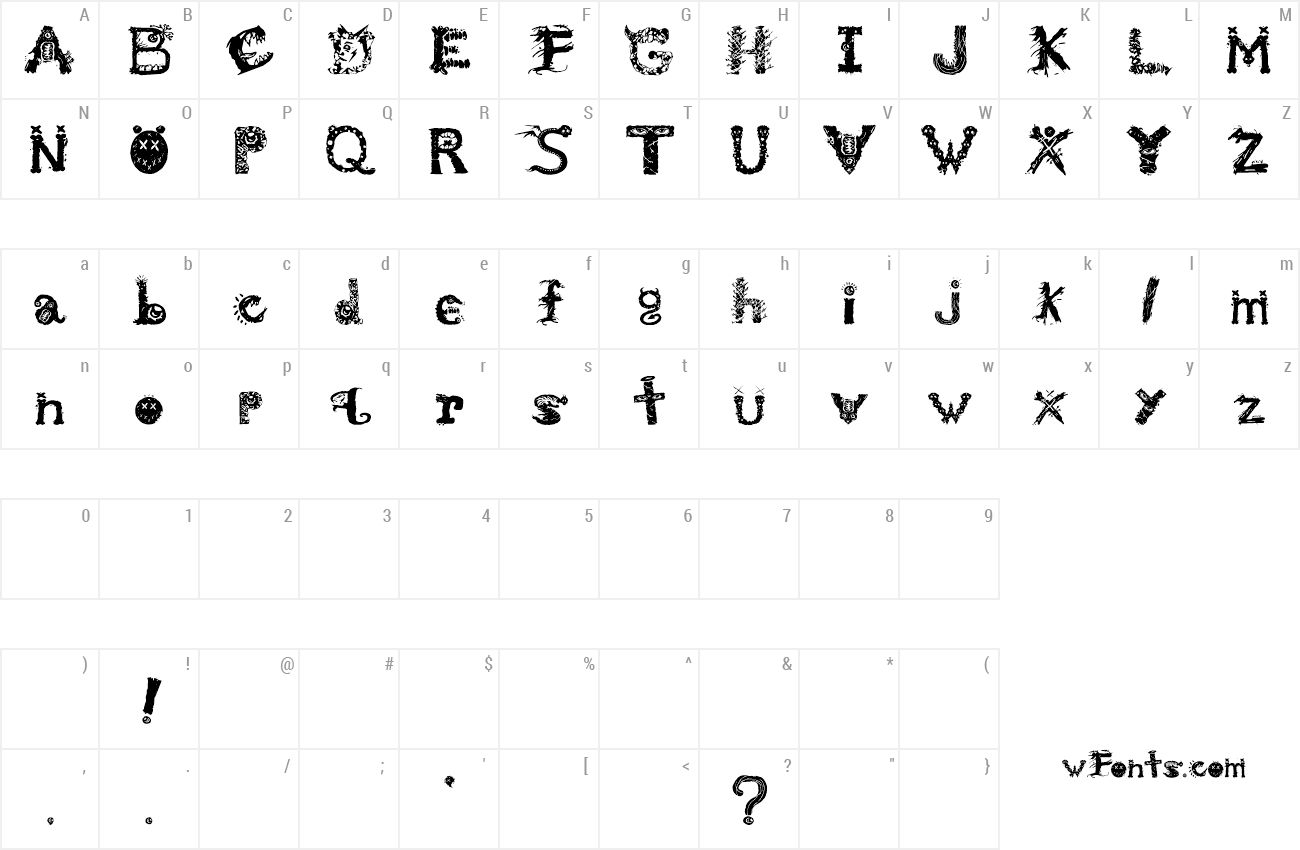 Monstrous Zosimus Font | wfonts.com - download free