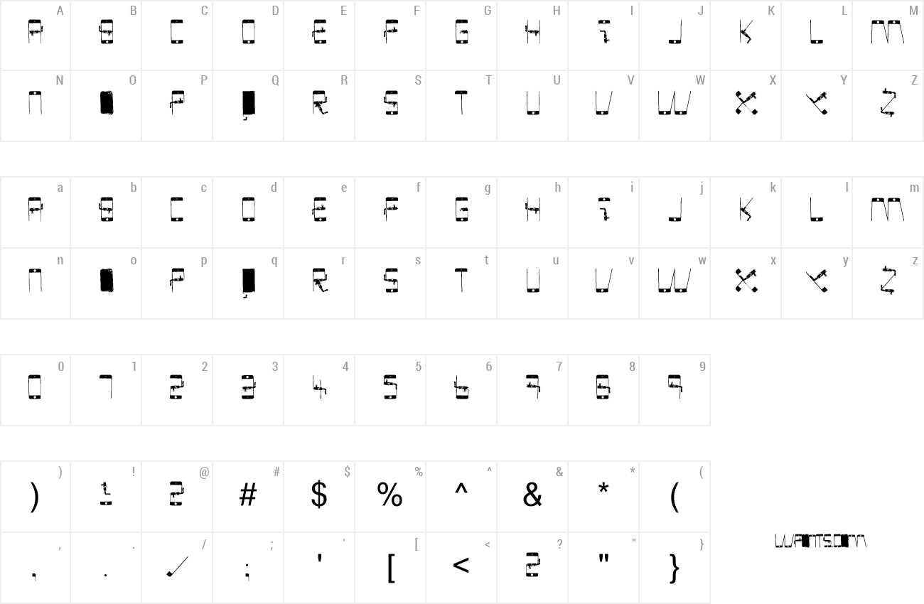 PHONE SCAN Font | wfonts.com - download free