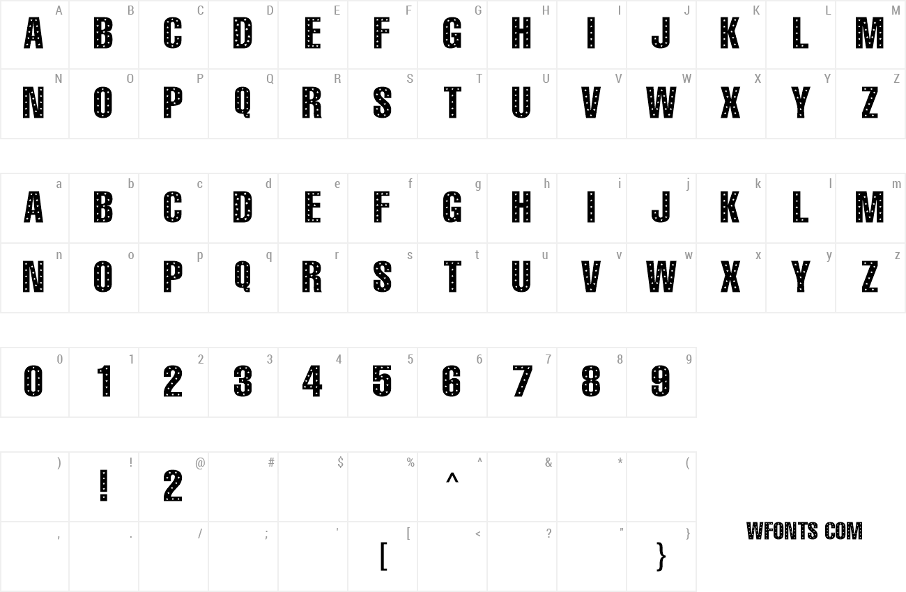 101! StaR StuDDeD Font | wfonts.com - download free