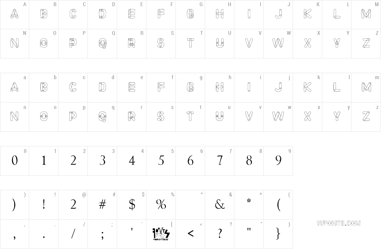 Meccano Font Font | wfonts.com - download free