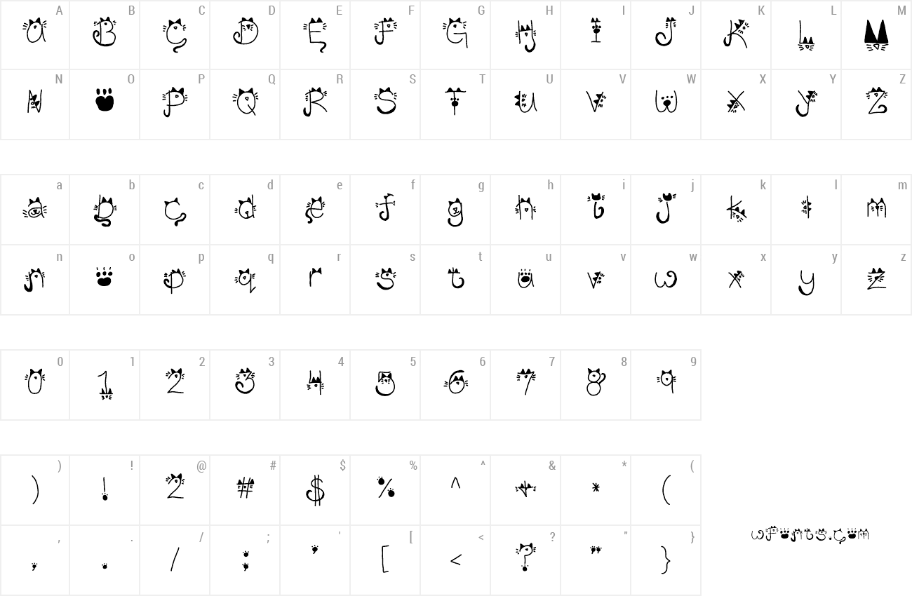 Kitty face Font | wfonts.com - download free