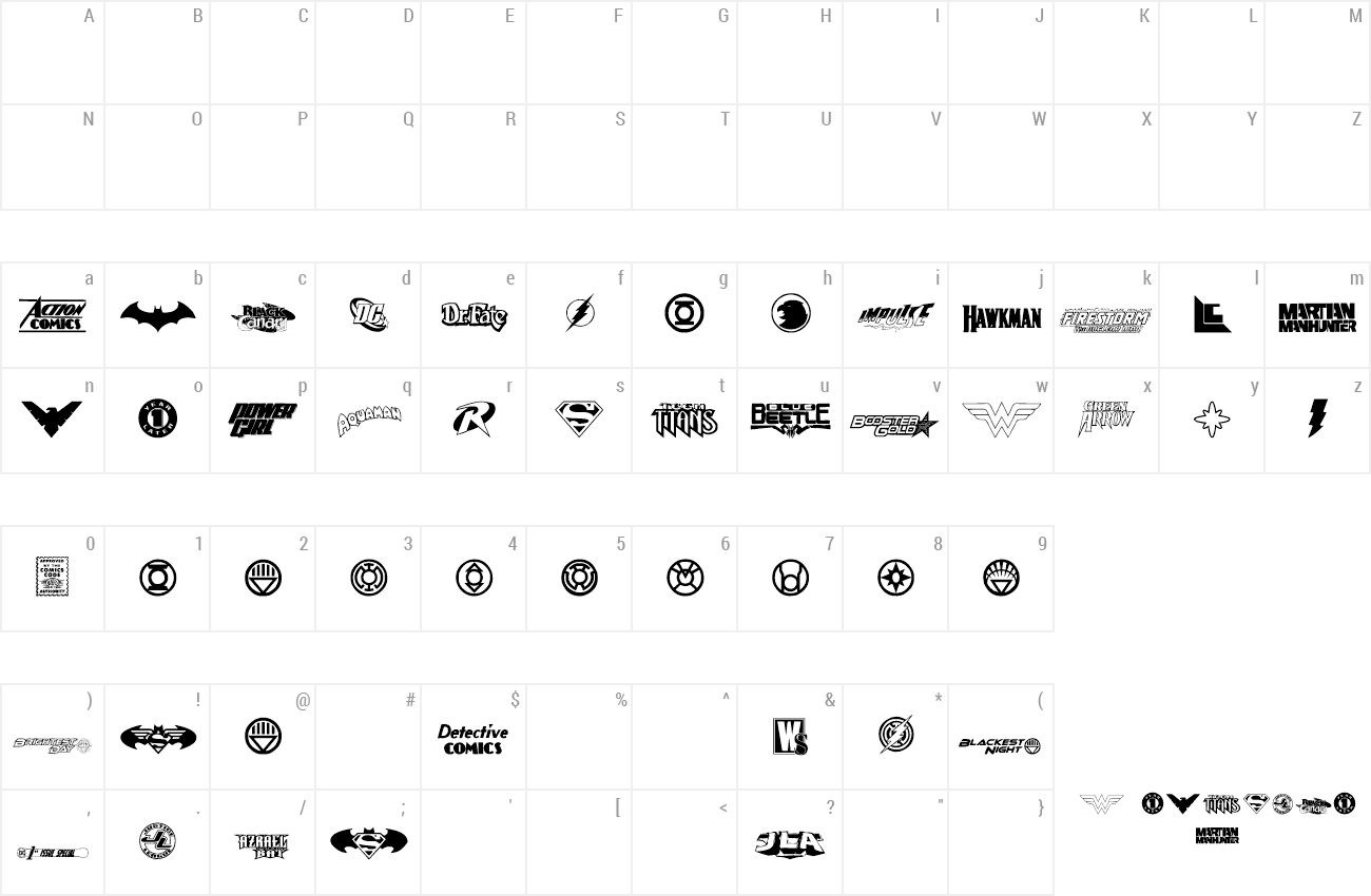 DC Comics Font | wfonts.com - download free