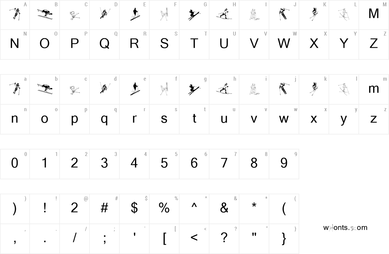 KR Ski Font | wfonts.com - download free