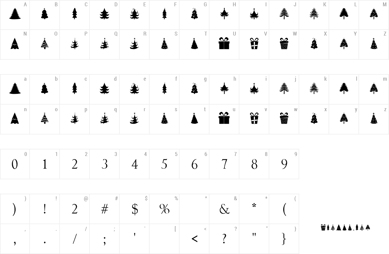 Christmas Trees Font | wfonts.com - download free