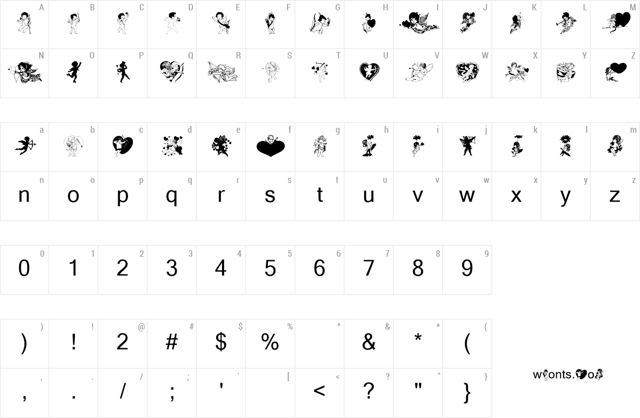 LM Cupids Font | wfonts.com - download free