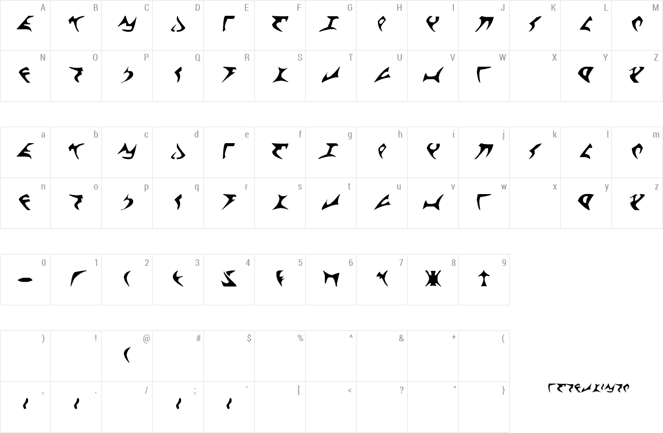 klingon font Font | wfonts.com - download free