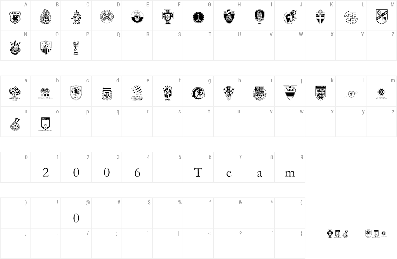 2006 Team Font | wfonts.com - download free