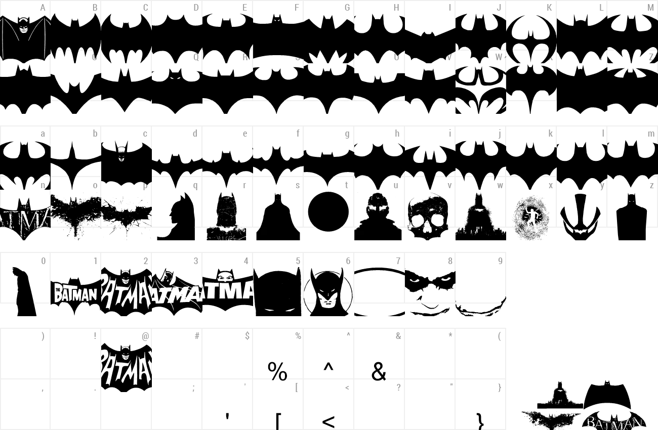 Batman Evolution Logo Font Font | wfonts.com - download free
