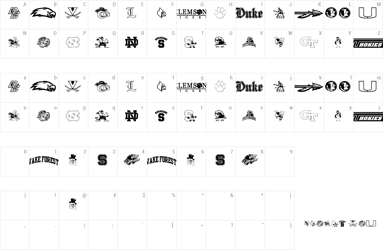 NCAA ACC Font | wfonts.com - download free