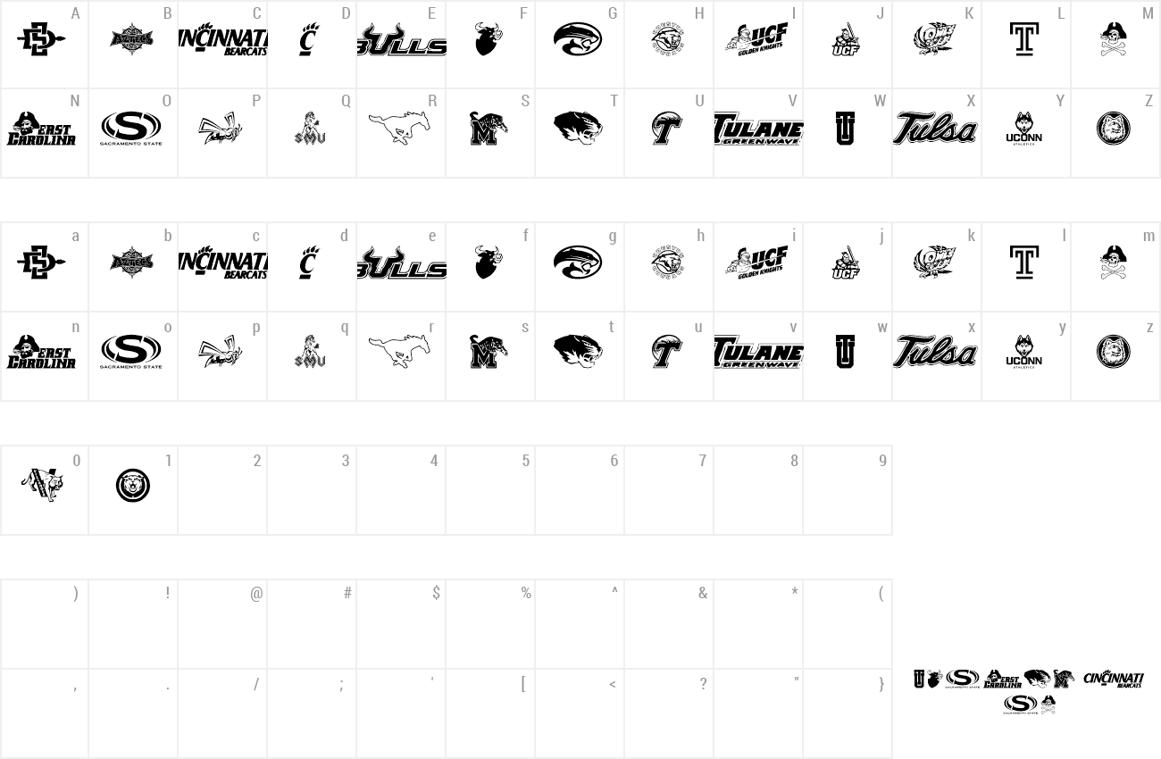 NCAA The Americans Font | wfonts.com - download free