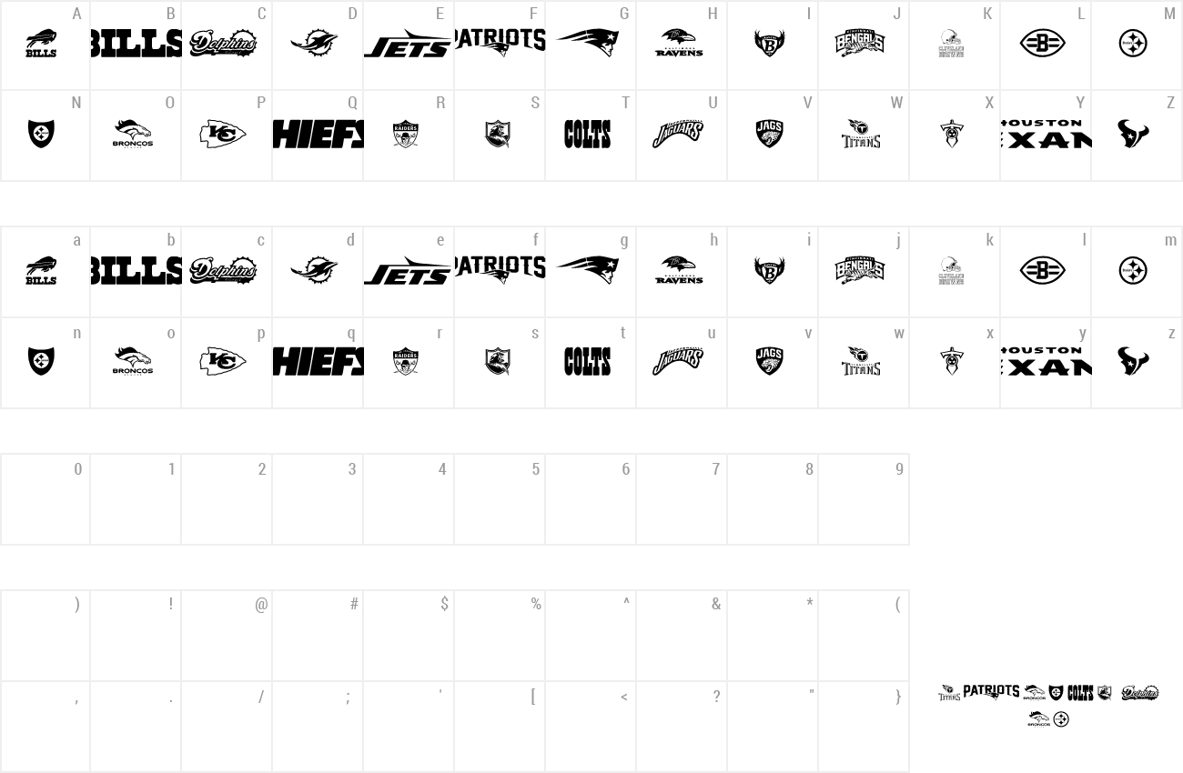 NFL AFC Font | wfonts.com - download free