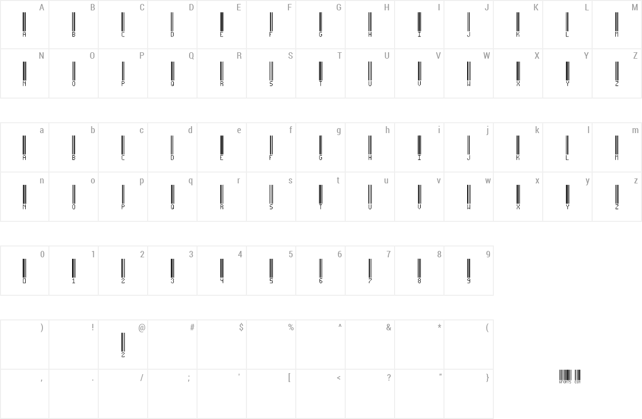 BARCODE TFB Font | wfonts.com - download free