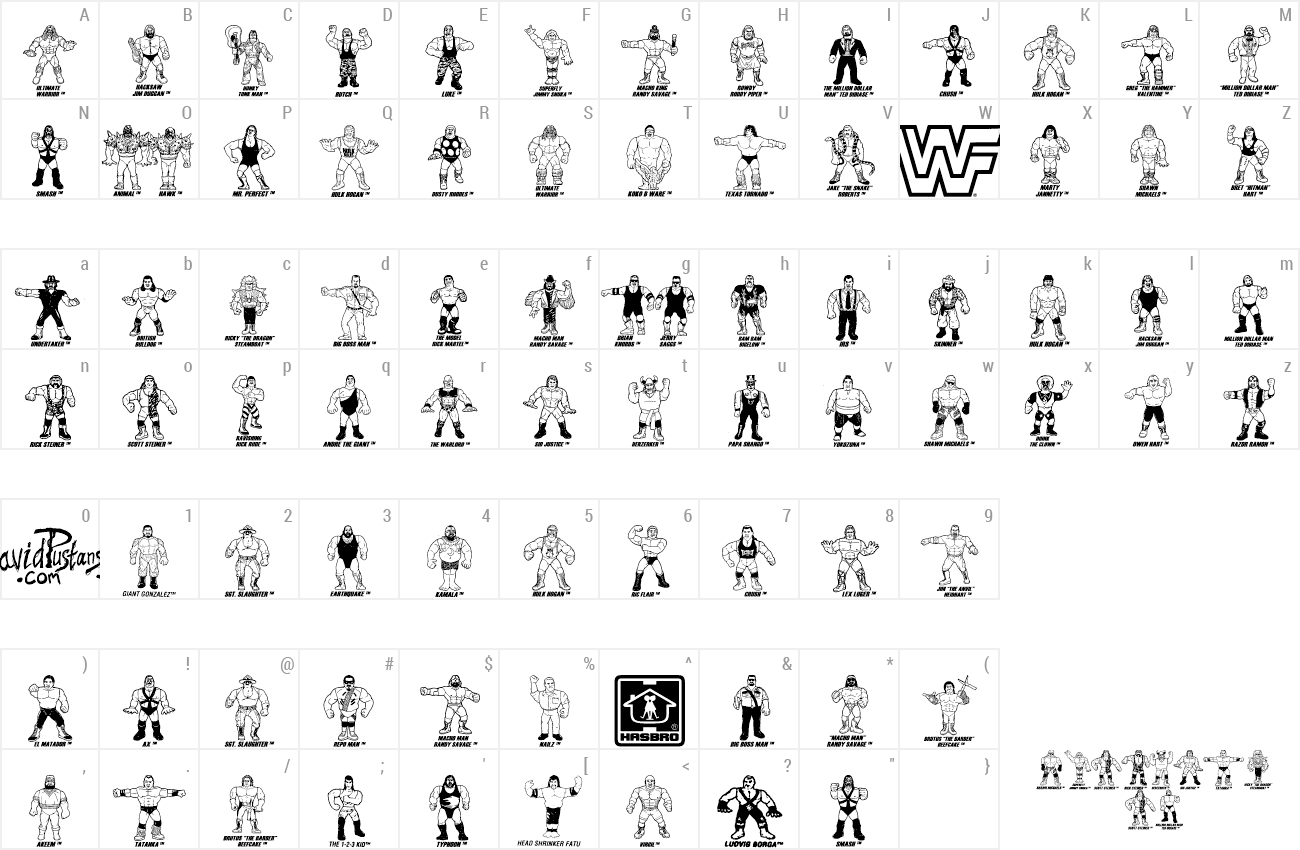 Retro Hasbro WWF Figures Font | wfonts.com - download free