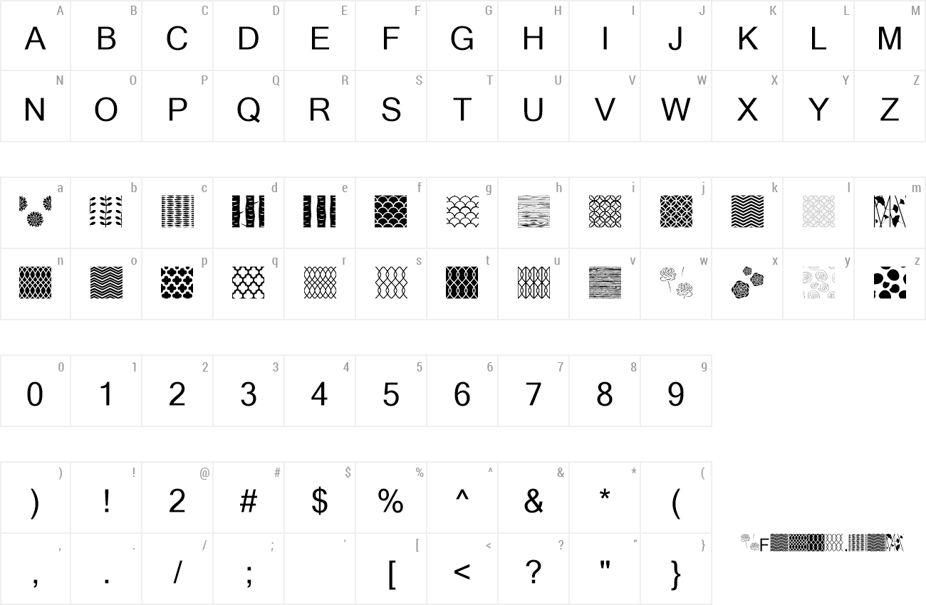 Peoni Patterns Font | wfonts.com - download free