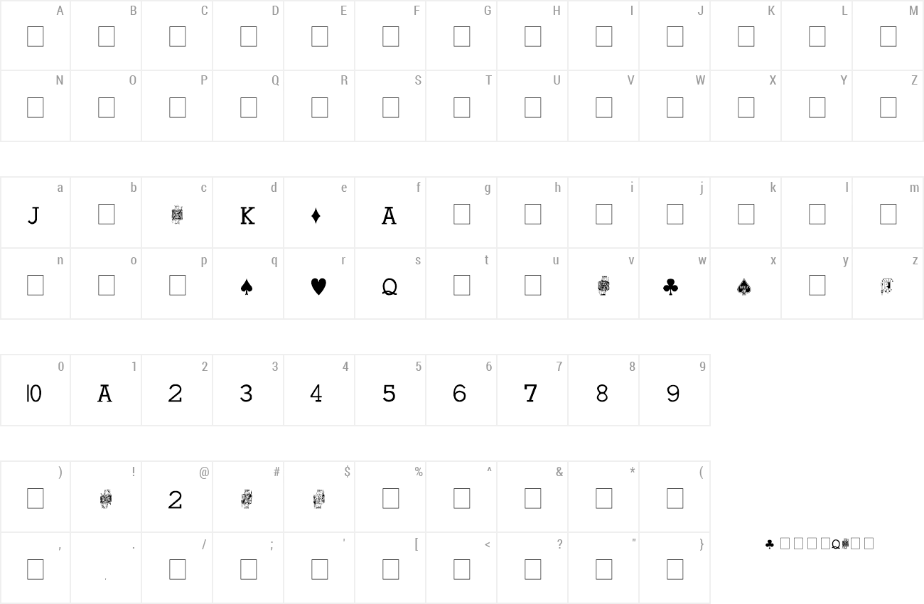 Hoyle Playing Cards Font | wfonts.com - download free