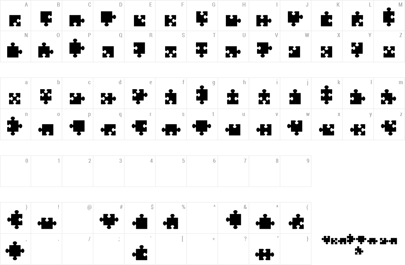 jigsaw pieces tfb Font | wfonts.com - download free