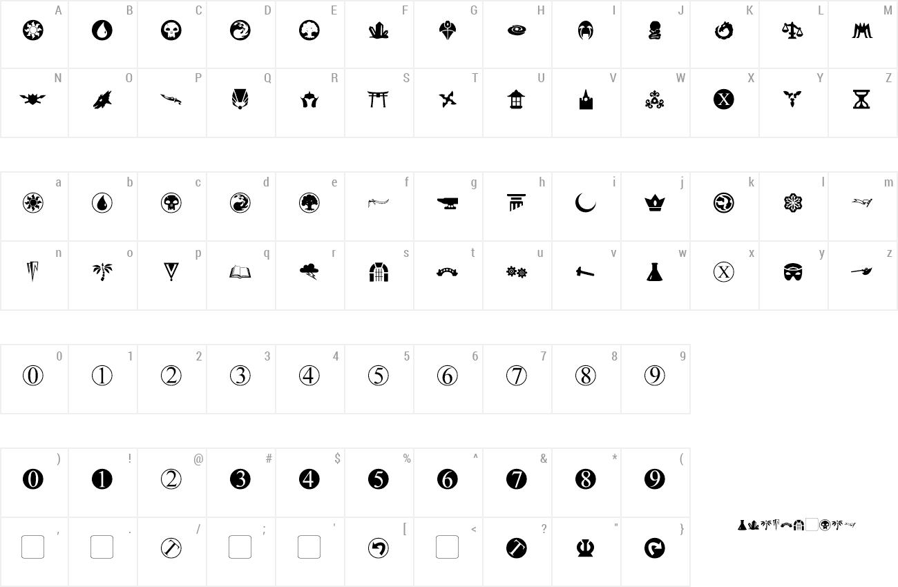 Planewalker Dings Font | wfonts.com - download free