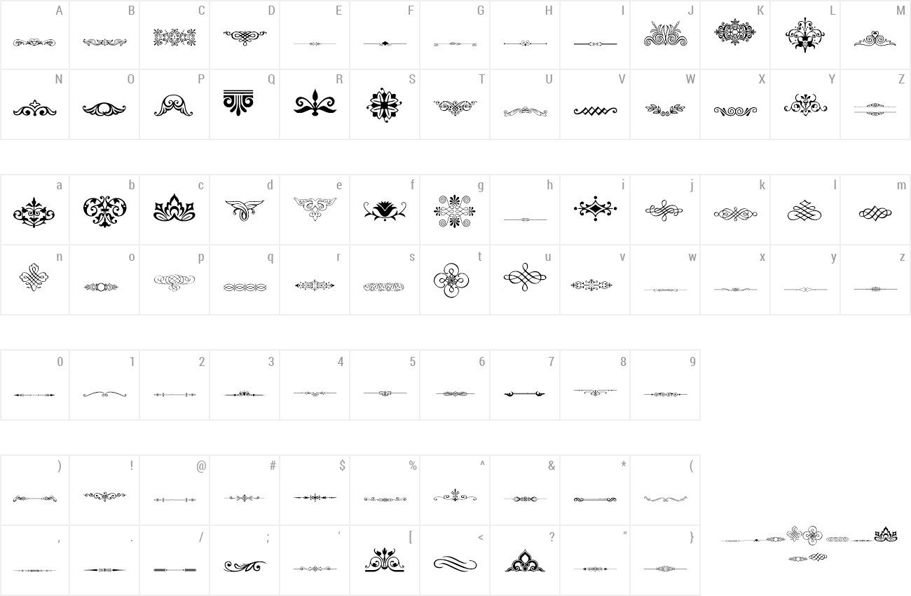 Vintage Decorative Signs 3 Font | wfonts.com - download free