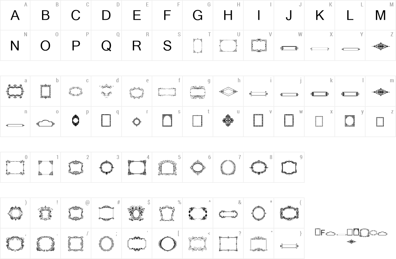 Vintage Frames Font | wfonts.com - download free