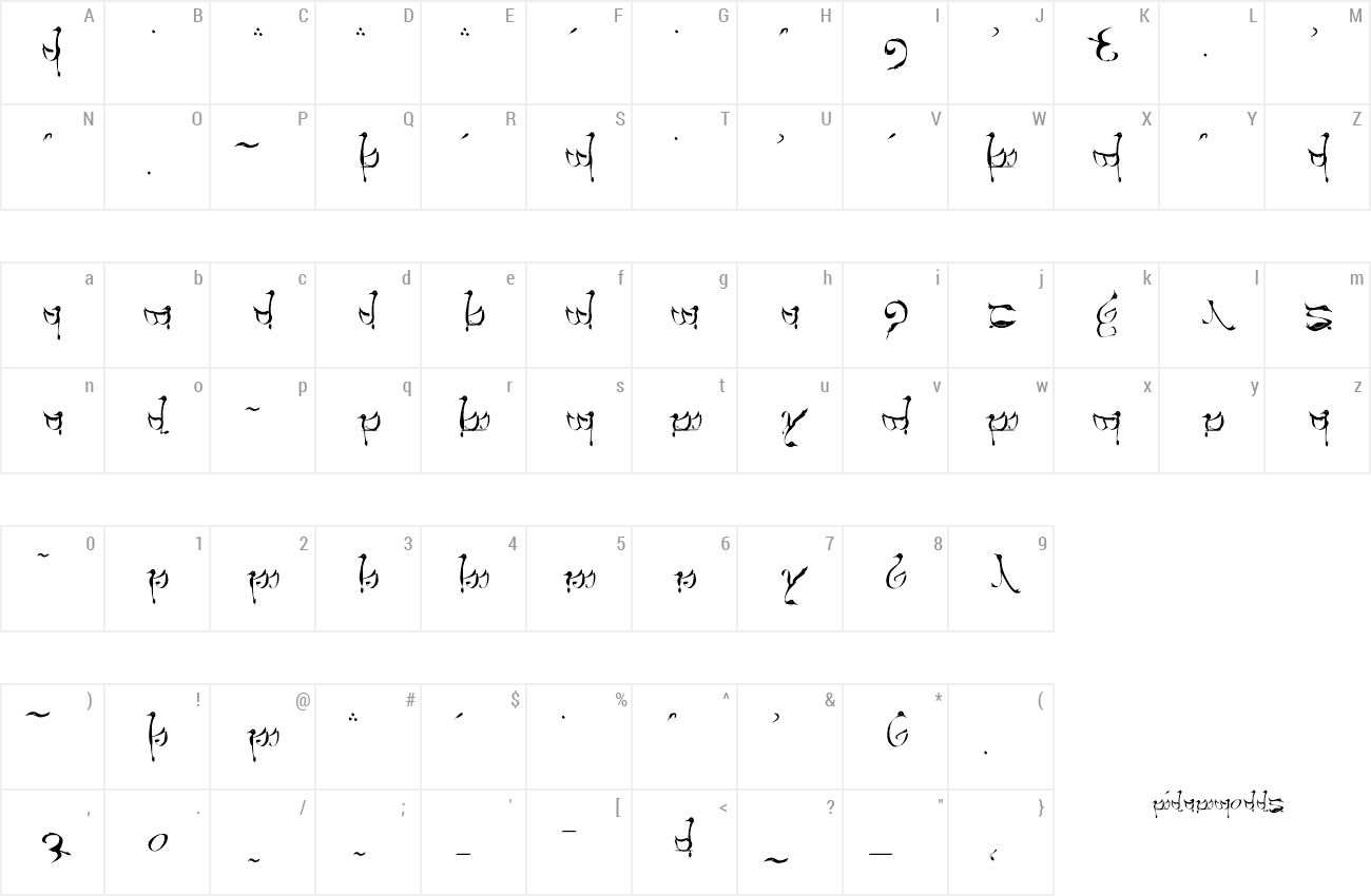 Tengwar Teleri Font | wfonts.com - download free