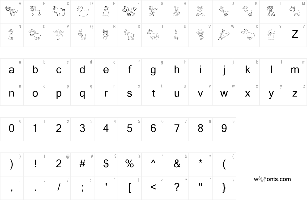 KR Barnyard Scraps Font | wfonts.com - download free