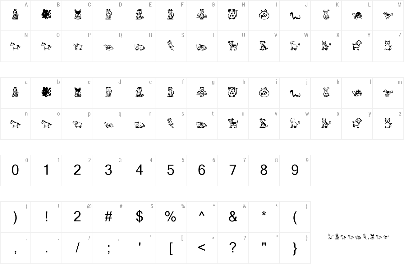 Pet Animals Font | wfonts.com - download free