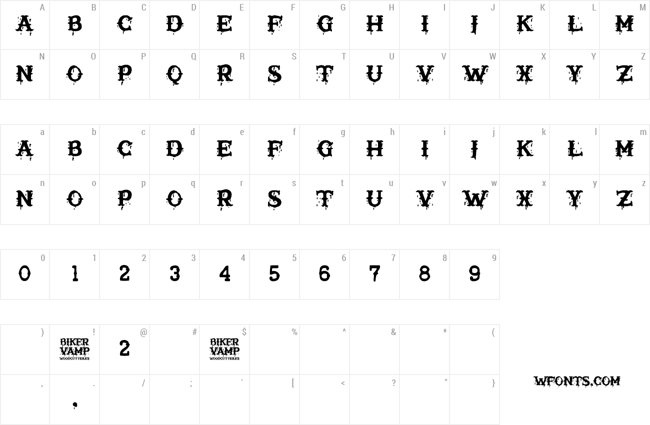 Biker Vamp Font | wfonts.com - download free