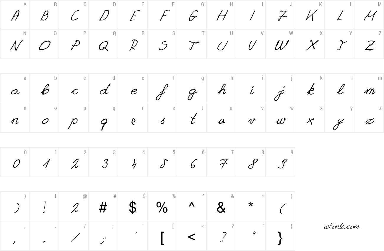 Grannys Handwriting Font | wfonts.com - download free