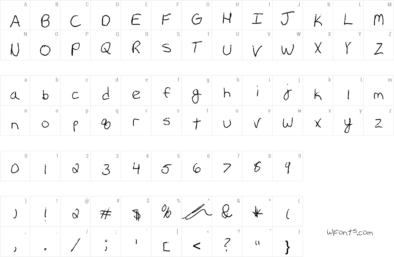 Erin's Handwriting Font | wfonts.com - download free