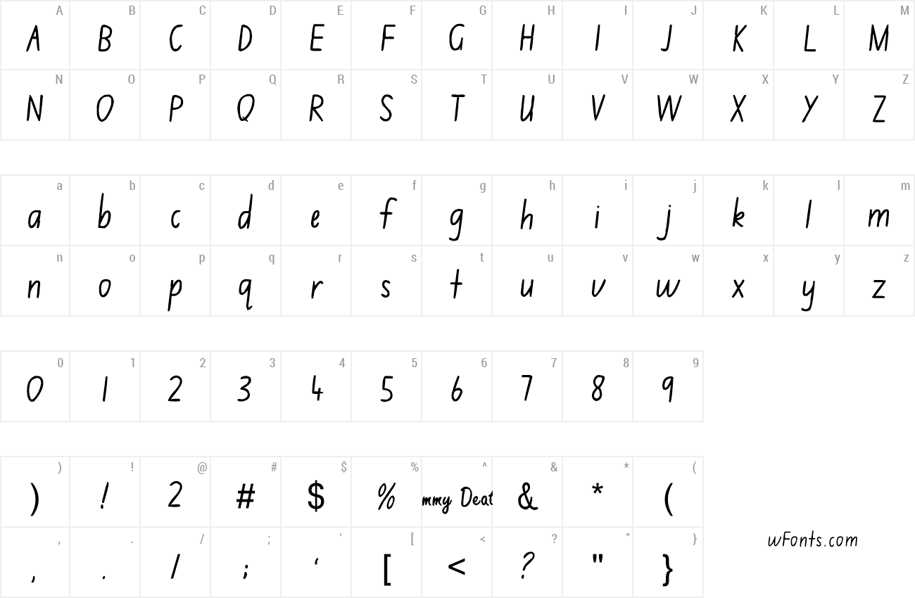 Jimmy Flashcard Font | wfonts.com - download free