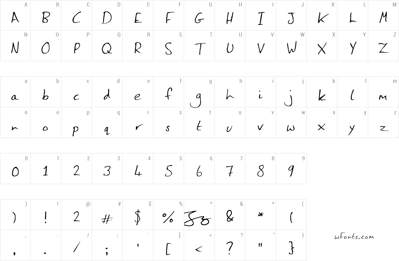 Jenny Hand Font | wfonts.com - download free