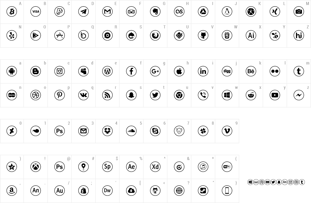 Social Media Font | wfonts.com - download free