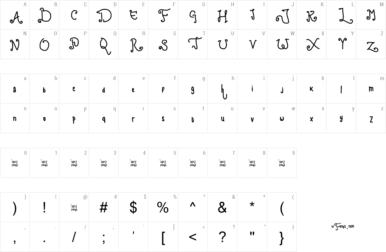 child writing Font | wfonts.com - download free