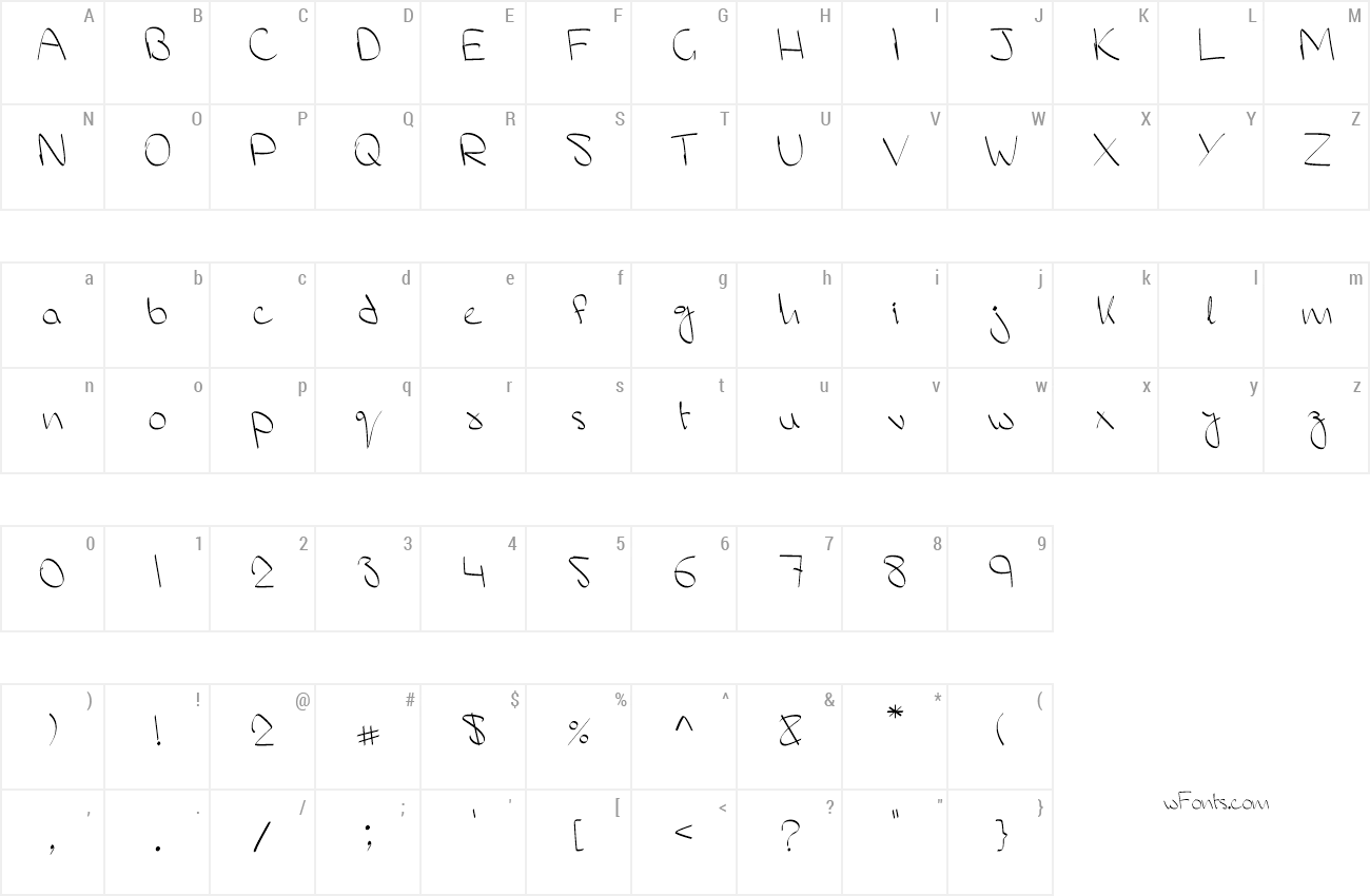 M's Hand Font | wfonts.com - download free