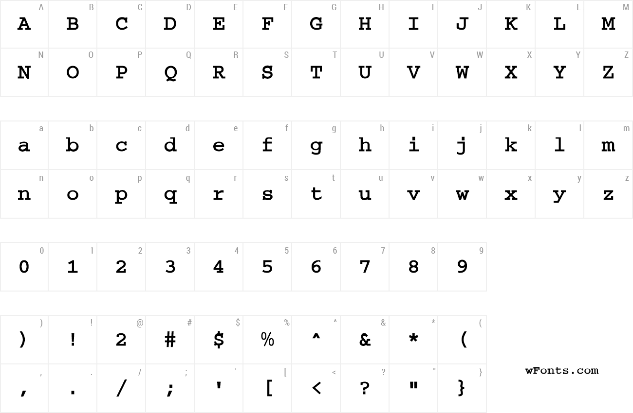 Courier Font | wfonts.com - download free
